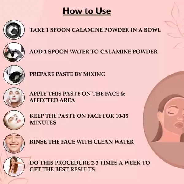 Heilen Biopharm Calamine Powder - Rash, Eczema, Skin Problems & Diseas